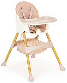 Jídelní židlička 2v1 POPPY EcoToys růžová