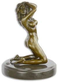Erotická bronzová socha soška - Nahá sexy žena 1