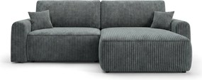 Rozkládací oboustranná sedací souprava do L NORDEN TILIA 250x140 cm, šedomodrá