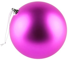 Velká vánoční koule 20 cm, růžová, matná, UV