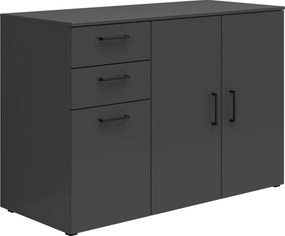XXXLutz KOMODA, barvy grafitu, 120/83/52 cm Carryhome - Široké komody - 002427022229