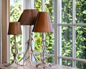 Stříbrná patice na stolní lampu ve tvaru parohů M- 55*34*34cm