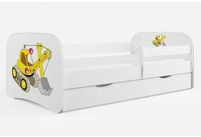 Dětská postel BAGR se zábranou - 180x80 cm - výběr barevného provedení - 3D6456