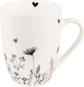 Porcelánový hrnek s květinami Flora And Fauna - 12*8*10cm / 300ml