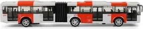 RAPPA 241114 Kovový kloubový autobus PID Praha červený 18 cm / od 3 le