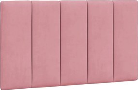 Postel s matrací Hanko růžová 90 x 200 cm samet 3208579