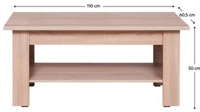 Kondela Konferenční stolek typ 19, dub sonoma, GRAND