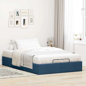 Osmanský rám postele bez matrací modrá 120x200 cm textil 3310874