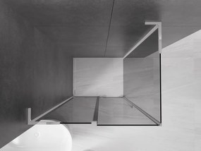 Mexen Velar L, sprchový kout s posuvnými dveřmi 110 x 100 cm, 8mm šedé sklo, chromová, 871-110-100-43-01