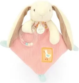 Doudou Dárková sada růžová Králíček Ciboulette s chrastítkem 21 cm / o