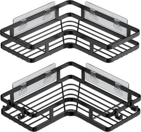 Camerazar Koupelnová kuchyňská police 25 cm rohová sprchová sada 2 ks