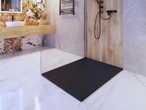 Erga Oldaf, SMC obdélníková sprchová vanička 120 x 80 cm, černá matná, ERG-GMA-OL-80120BK