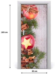 Samolepící fototapeta na dveře Sváteční jablka 85x205 cm