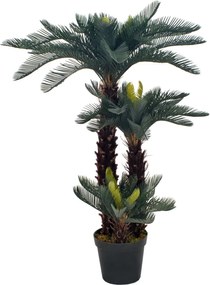 vidaXL Umělá rostlina cykas japonský s květináčem zelená 125 cm [280186]