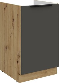 ARIA pa | dolní skříňka 50 ZL 1F dřezová | 50 cm | ANTI FINGERPRINT povrch | artisan/šedá grafit