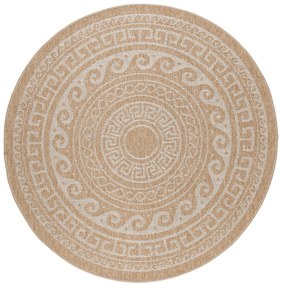 Ayyildiz, Kusový koberec Comilla 887 Beige kruh, 120x120 (průměr) kruh, béžová, chodba / předsíň