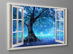 Liox Okno strom v magické lese Rozměr: 100 x 65 cm