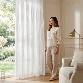 ZÁCLONA NA PÁSCE PATRICIA 140X270 CM BÍLÁ