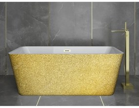 BESCO Volně stojící vana EVITA Glam - zlatá Barva - GLAM 01 - zlatá, Barva sifonu - Černá, Rozměr vany - 160 × 80 cm - VANEVITA160BG1