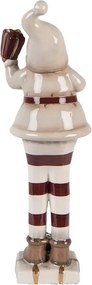 Béžová keramická dekorace Santa Claus ChrisMs - 8*7*23 cm