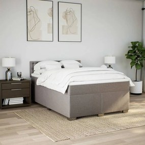 Box spring postel s matrací taupe 160x200 cm textil 3288257