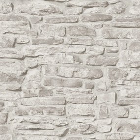 Vliesová tapeta přírodní kámen, kamenná stěna, béžová, šedá, 388153 / Tapety na zeď 38815-3 Bricks &amp; Stones (0,53 x 10,05 m) A.S.Création