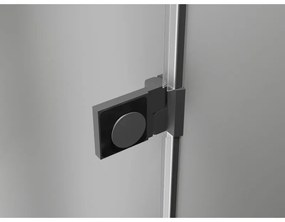 Mexen Lunar-B L výklopný sprchový kout levý 70 x 70 cm, čiré sklo, grafitová, 832L-070-070-95-00-L
