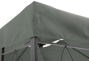 Outsunny náhradní střecha pavilonu pro kovový pavilon zahradní pavilon party stan zahradní stan polyester 3x4m tmavě šedý | Aosom