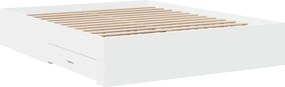 Rám postele se zásuvkami bílý 160 x 200 cm kompozitní dřevo 3280370