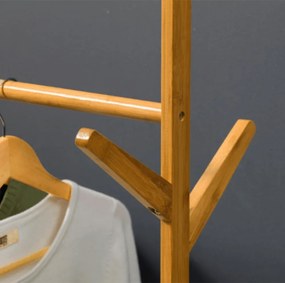 Kondela Pojízdný věšák, bambus, šířka 100cm, VIKIR TYP 3