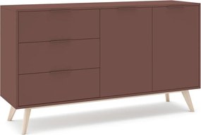 Matná komoda v terakotové barvě 140x81x40 cm Campus – Marckeric