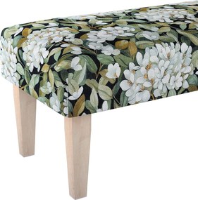 Dlouhá lavička 100x40cm barva vícebarevná látka pletený vzor, vzorované
