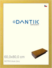 DANTIK rámeček 60x80 | RETRO žlutá (Plexi Čiré)