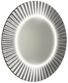 Sapho Sapho, PRIDE kulaté zrcadlo s LED osvětlením v rámu, průměr 90cm, stříbrná, PD952