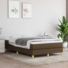 Box spring postel s matrací tmavě hnědá 120x190 cm textil 3269667