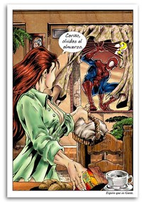 Gario Obraz na plátně Návštěva Spidermana - Saqman Rozměry: 40 x 60 cm