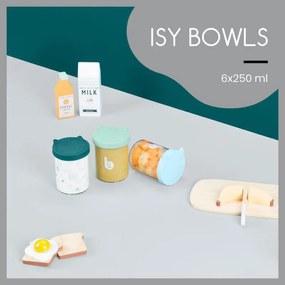 Babymoov Skleněné misky s víčky ISY BOWLS 6 x 250 ml