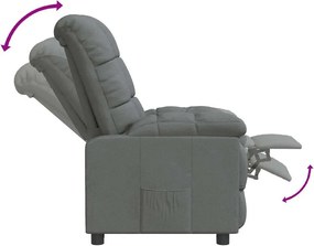 Polohovací křeslo tmavě šedé textil 289797