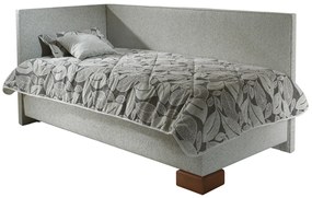 NEW DESIGN postele Zvýšená čalouněná postel QUATRO s čely a úložným prostorem, 90×200 cm Velikost postele: 90 × 200 cm, Strana: Levá
