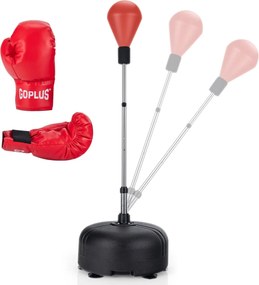 Costway Boxovací koule 140-158 cm výškově nastavitelná sada boxovacích pytlů