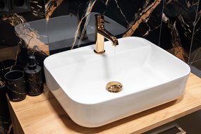 Laveo Mogami, umyvadlo na desku 505x405x140 mm, bílá lesklá, LAV-VUM_6150