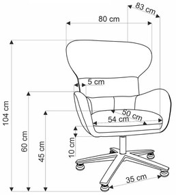 Křeslo Aires, béžová