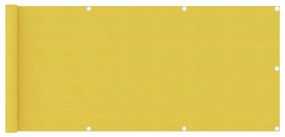 310994 vidaXL Balkonová zástěna žlutá 75 x 500 cm HDPE