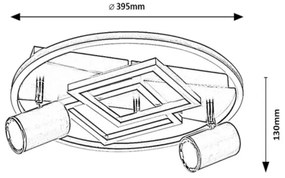 Rabalux 6905 - LED Stropní bodové svítidlo AZTEC 5xLED/40W/230V