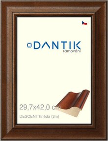 DANTIK rámeček 29,7x42 | DESCENT hnědá (Plexi Čiré)