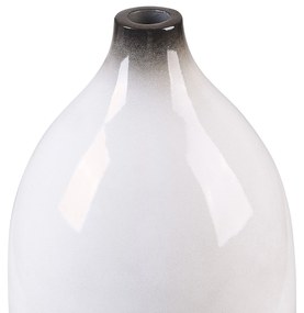 Pálená hlína Dekorativní váza 36 Bílá Černá BAEZA Beliani