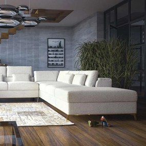 Sedací souprava CHROME NEW | 185x374x339 | rozkládací + úl. prostor | VÝBĚR TKANIN a NOŽIČEK