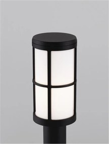 NV 9002860 Venkovní sloupkové svítidlo STONE černý hliník a akryl E27 1x12W 220-240V IP54 bez žárovky - NOVA LUCE