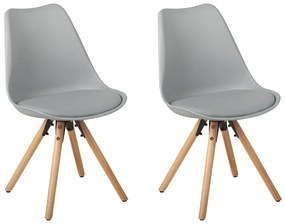 Sada dvou šedých židlí DAKOTA Beliani