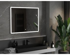 Mexen Navia, LED koupelnové zrcadlo s podsvícením 100 x 80 cm, 6000K, ochrana proti zamlžování, 9803-100-080-611-00